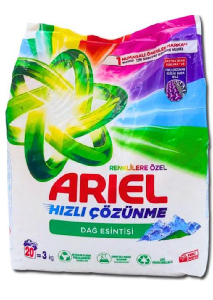 Ariel Powder detergent Colour 3kg (20 washes) – eurogrocery