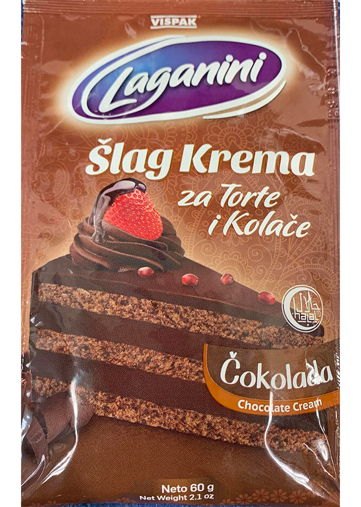 Vispak Laganini whipped chocolate cream 60g – eurogrocery